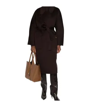 Elisabetta Franchi Double Cloth Belted Coat