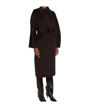 Elisabetta Franchi Double Cloth Belted Coat