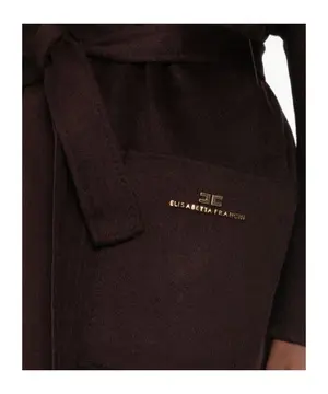 Elisabetta Franchi Double Cloth Belted Coat