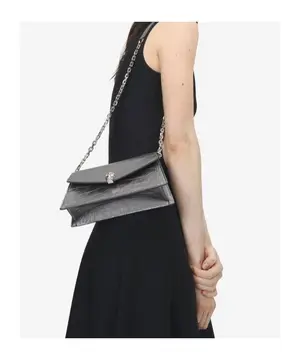 Alexander McQueen Mini Skull Croc-effect Shoulder Bag