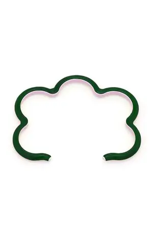 Bea Bongiasca Silver Flower Cuff Bracelet - Green