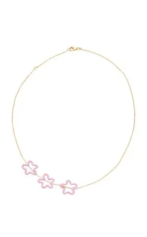 Bea Bongiasca Enamel Flower Necklace - Pink