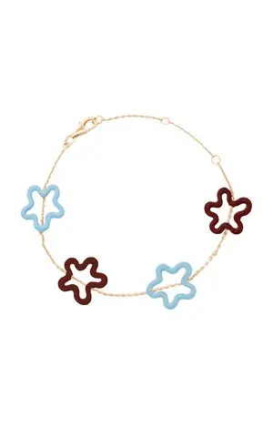 Bea Bongiasca 9kt Yellow Gold And 925 Silver Flower Bracelet - Multi