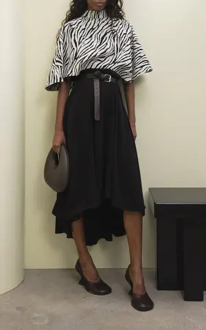 Arakii High Waist Panel Maxi Skirt