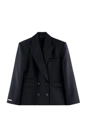 Arakii Oversized Wool Blazer - Navy