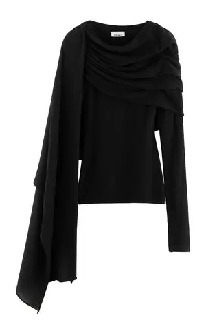 Arakii Haze Knitted Wool-cashmere Long-sleeve Top - Black