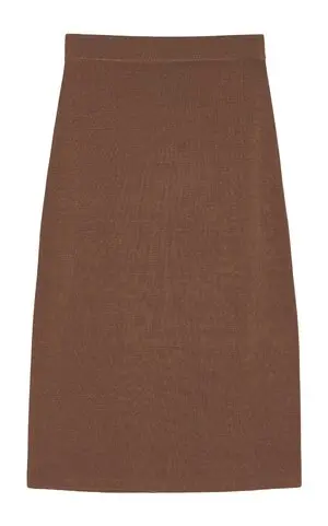 BY MALENE BIRGER Selva Midi Skirt - Brown