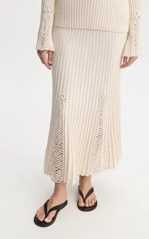 BY MALENE BIRGER Maren Wool-cotton Knit Maxi Skirt
