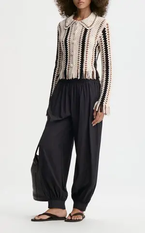 BY MALENE BIRGER Natalia Cotton Crochet Knit Top