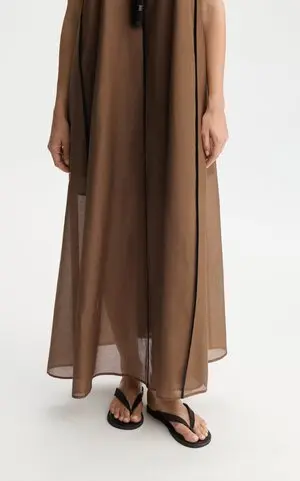 BY MALENE BIRGER Aures Silk-cotton Maxi Dress - Brown