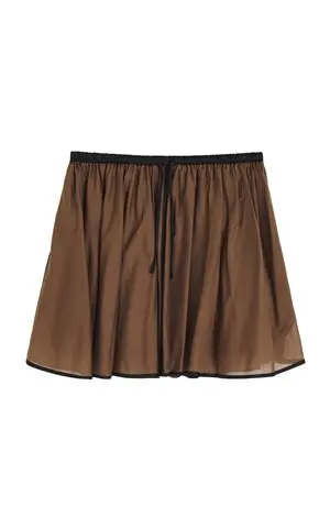 BY MALENE BIRGER Rapheo Cotton-silk Mini Skort - Brown