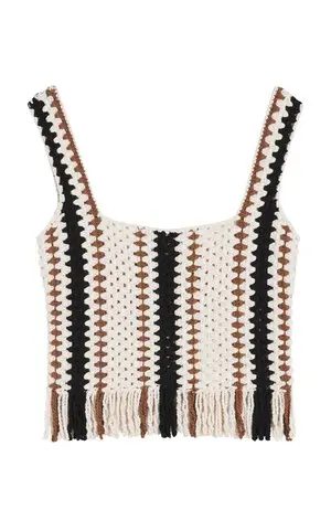 BY MALENE BIRGER Hailey Cotton Crochet Top - Stripe