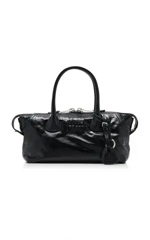 Miu Miu Leather Top Handle Bag - Black