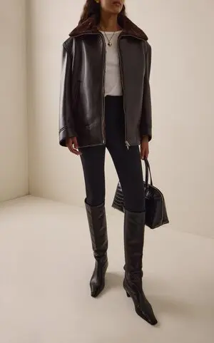 THE FRANKIE SHOP Aspen Faux Leather Jacket