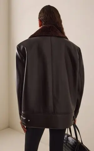 THE FRANKIE SHOP Aspen Faux Leather Jacket