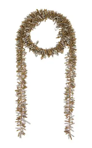 Dries Van Noten Scarf Acrylic And Brass Necklace
