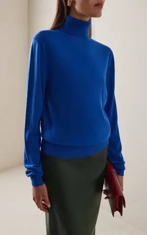 THE FRANKIE SHOP Eve Thin Wool Turtleneck Sweater