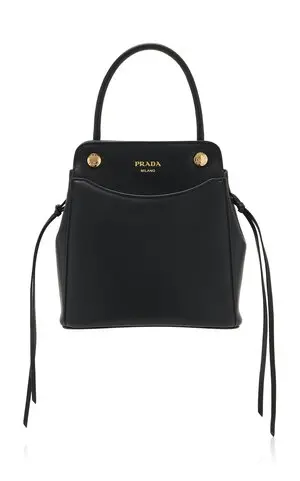 Prada Carry Mini Leather Bag - Black
