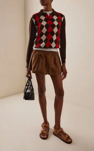 Miu Miu Argyle Cashmere Cardigan