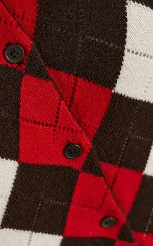 Miu Miu Argyle Cashmere Cardigan