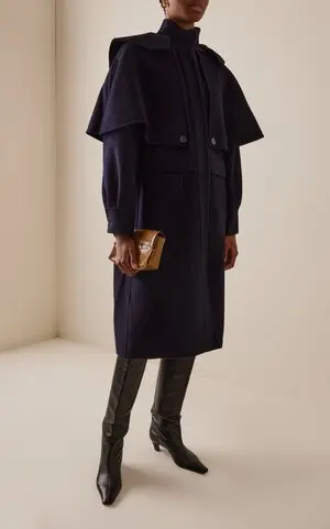 Sea Lona Double-faced Wool Hooded Coat