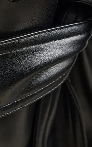 THE FRANKIE SHOP Calen Faux Leather Trench Coat