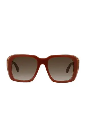 Loewe Signature Square-frame Acetate Sunglasses - Orange