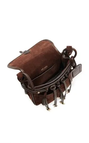Prada Corsaire Fringed Suede Crossbody Bag
