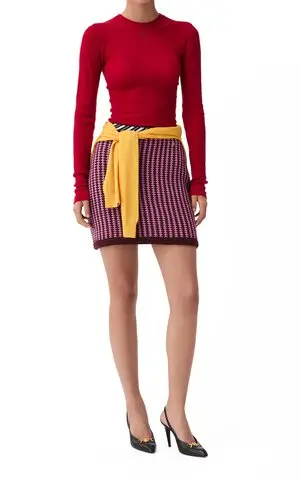 Versace Crochet Knit Mini Skirt