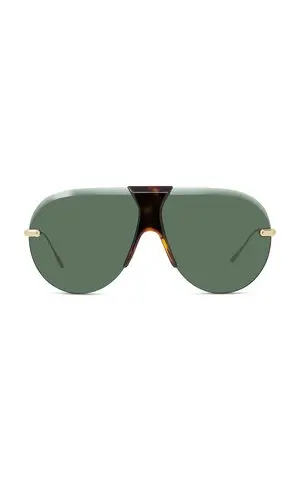 Loewe Slim Round-frame Metal Sunglasses - Green