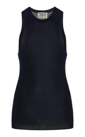 TWP Port Tank Top Navy
