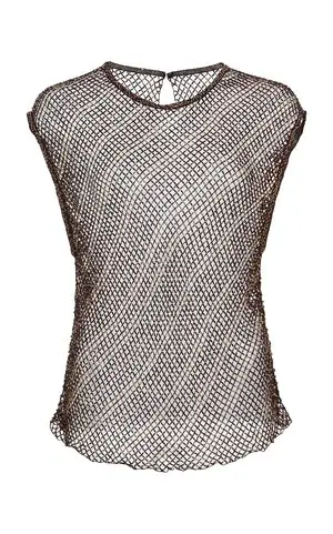 TWP Beaded Net Tank Top