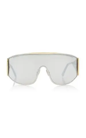 Loewe Signature Square-frame Metal Sunglasses - Silver