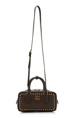 Miu Miu Arcadie Studded Leather Top Handle Bag