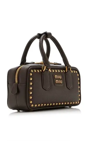 Miu Miu Arcadie Studded Leather Top Handle Bag