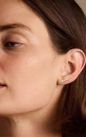 VRAI 14k Yellow Lab-grown Diamond Cosmos Stud
