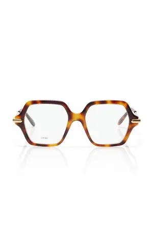 Loewe Slim Square-frame Acetate Optical Glasses - Brown
