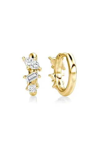 VRAI 14k Yellow Lab-grown Diamond Orion Huggie Hoop