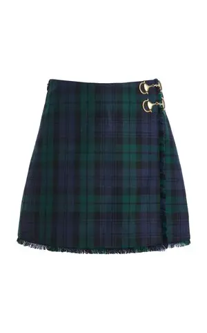 Cara Cara Kate Virgin Wool Mini Skirt - Plaid