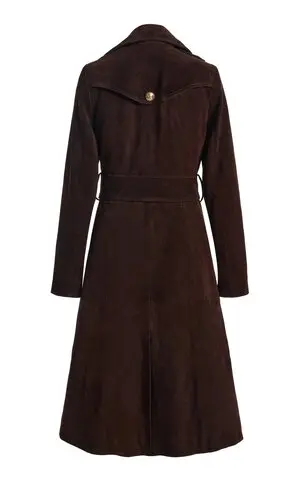 Cara Cara Charlie Lamb Suede Trench Coat