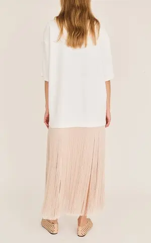 THE GARMENT Tg Cotton-blend Fringe Tee