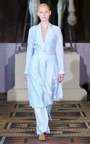 THE GARMENT Eleanor Wool-Blend Pants Light Blue