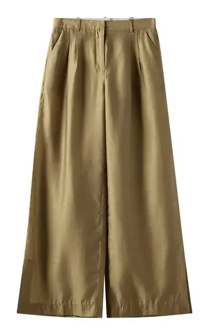 THE GARMENT Eleanor Wool-blend Pants - Olive