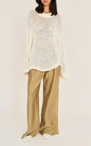 THE GARMENT Eleanor Wool-blend Pants - Olive