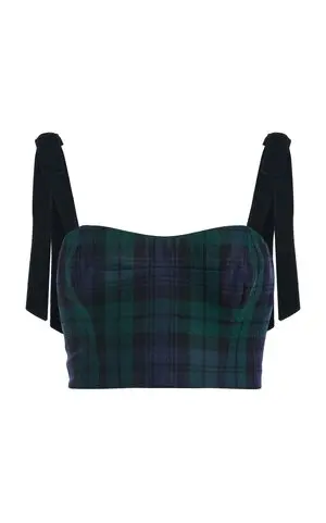 Cara Cara Tira Virgin Wool Top - Plaid