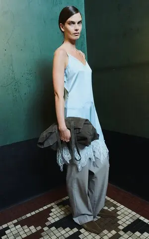 THE GARMENT Cata Silk-blend Asymmetric Mini Dress - Light Blue