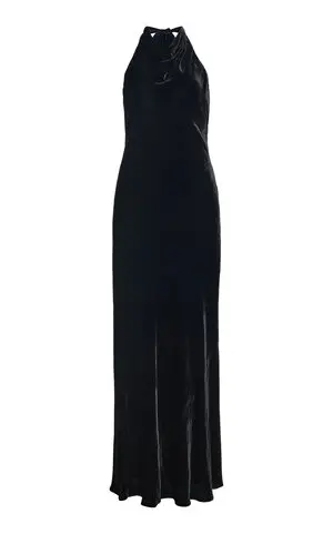 Cara Cara Huntball Silk-blend Velvet Gown - Black