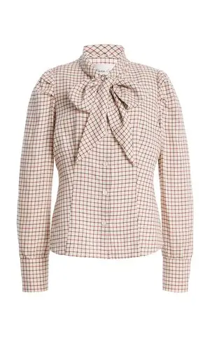 Cara Cara Delmar Cotton-blend Blouse - Plaid
