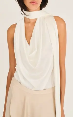 THE GARMENT Cata Silk-blend Shawl Top