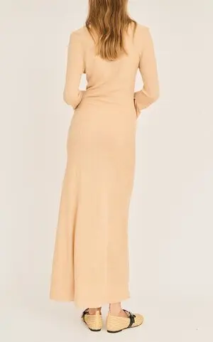 THE GARMENT Desire Cotton Button Maxi Dress - Tan